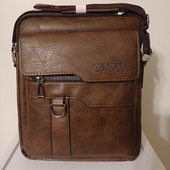 Weixier | Bags | Weixier Mens Messenger Bag In Brown | Poshmark